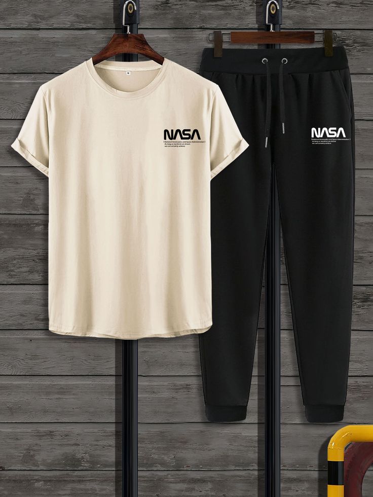 Nasa Tracksuit - Beige/Black – Rosh Gallery