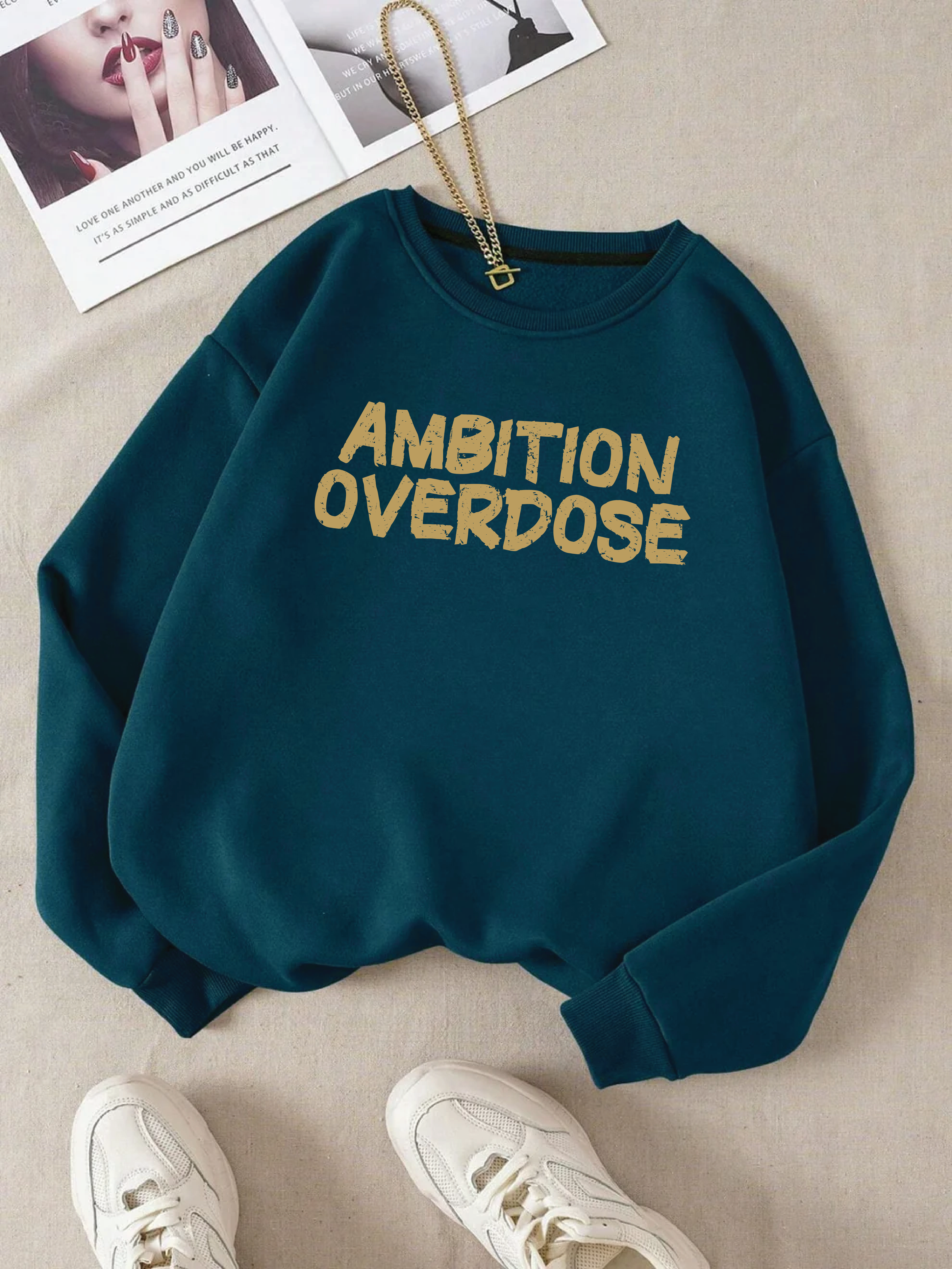 Overdose Sweatshirt - Petroleum Blue – Rosh Gallery
