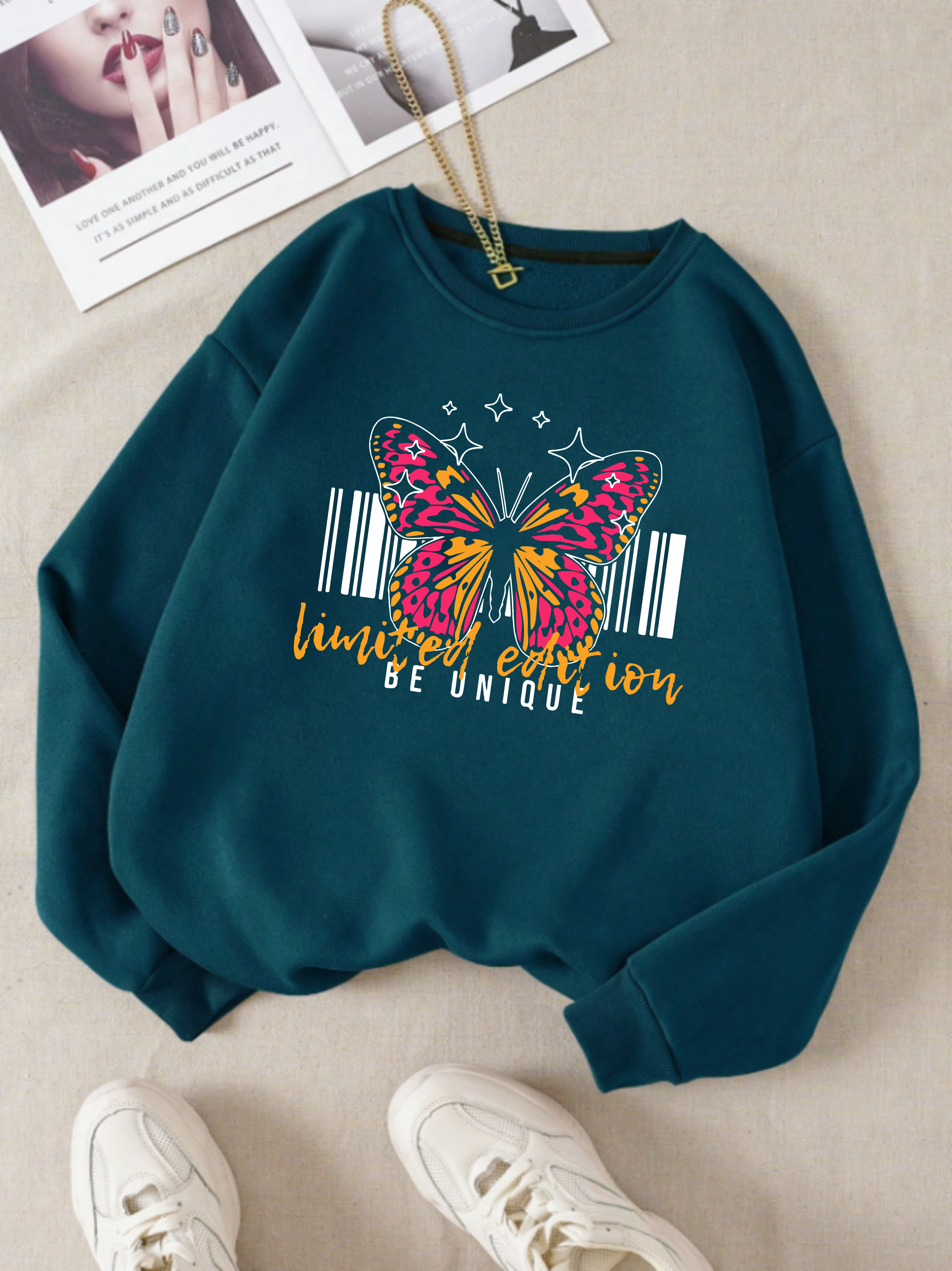 Be Unique Sweatshirt - Petroleum Blue – Rosh Gallery